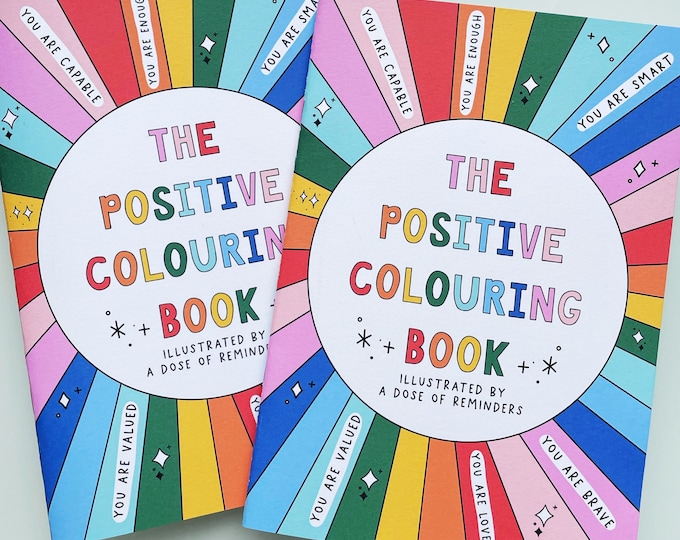 Positive Colouring Book | Mindfulness, Mental Health, Colouring, Relax ...