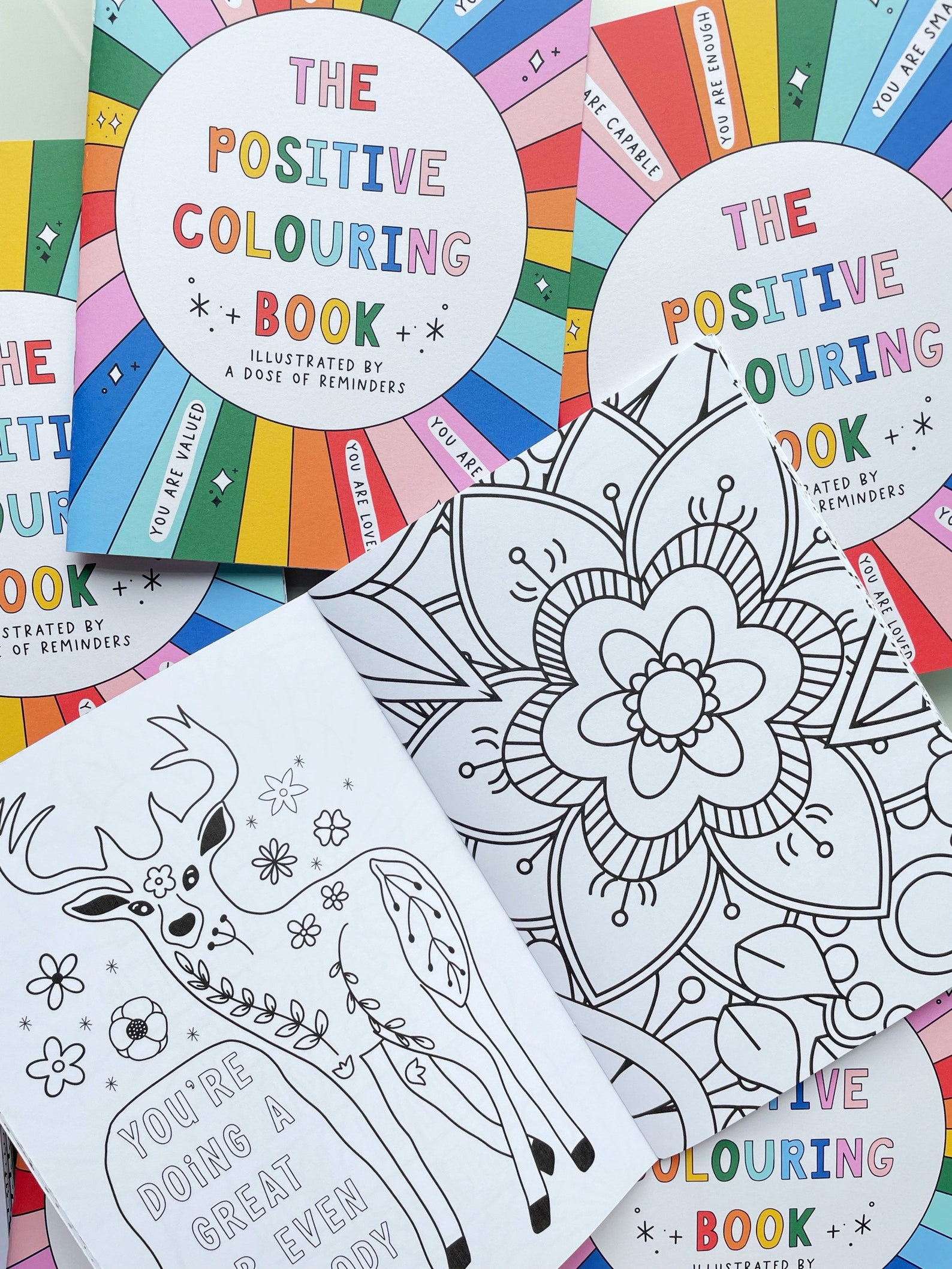 Positive Colouring Book Mindfulness Mental Health - Etsy UK
