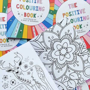 Positive Colouring Book Mindfulness, Mental Health, Colouring, Relax ...