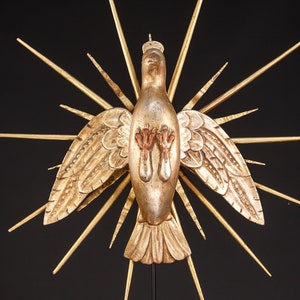 God the Holy Spirit Sculpture | Antique 18th Century Holy Ghost Wooden ...