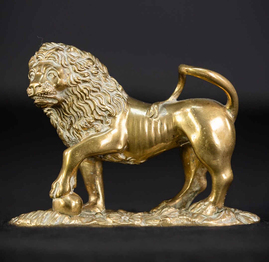 Bronze Lion Statue | French 1700s Antique Cast Baroque Figure Form 18th ...