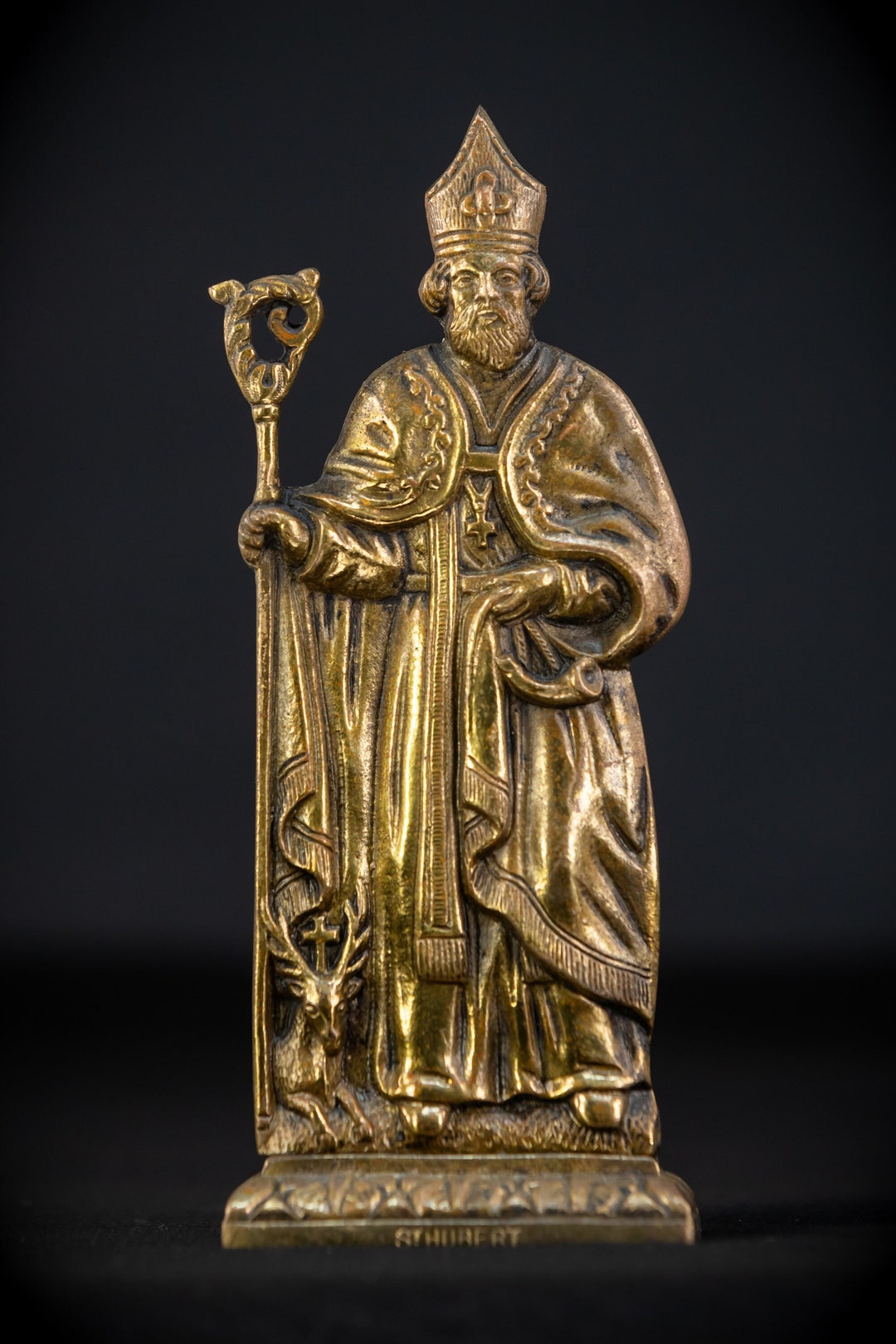 Saint Hubert Bronze Sculpture From 19th Century St Hubertus 1800s ...