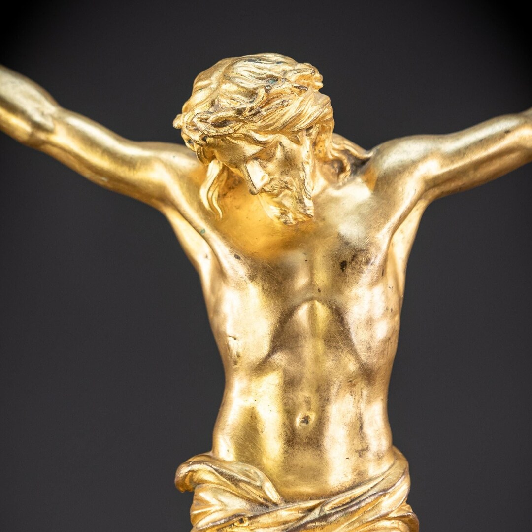 Corpus Christi Gilded Bronze Jesus Statue 18th /19th C Christ Figure 13 ...
