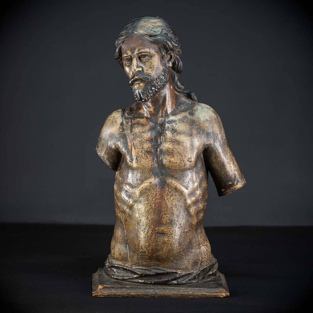 Jesus Torso Wooden Statue From Renaissance Italy | Antique Late 16th ...