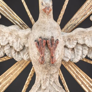 God the Holy Spirit Statue | 1700s Antique Holy Ghost Wooden Gilt Wood ...