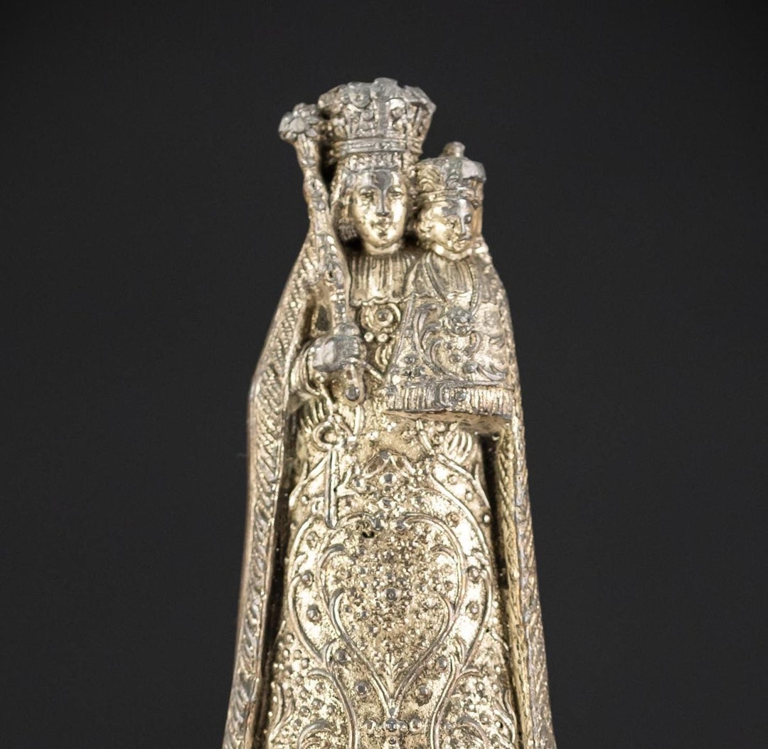 Virgin Mary With Child Jesus Statue | Notre Dame De Montaigu Antique ...