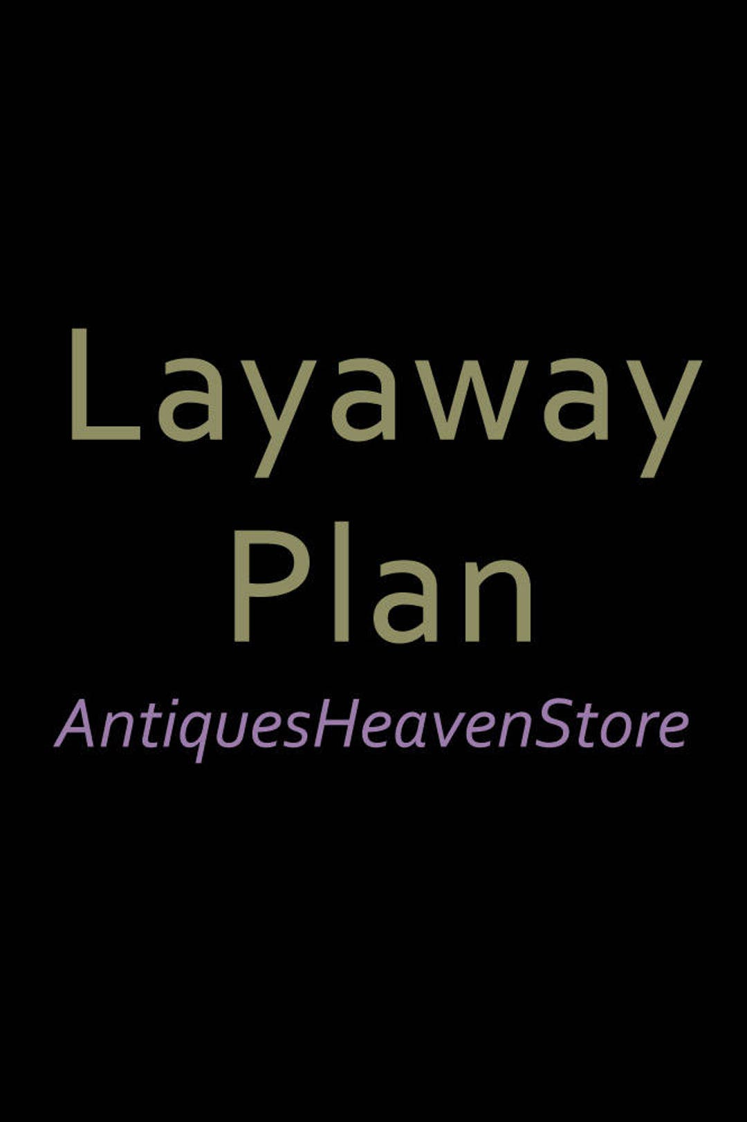 LAYAWAY Plan Available - Antiquesheavenstore - Etsy