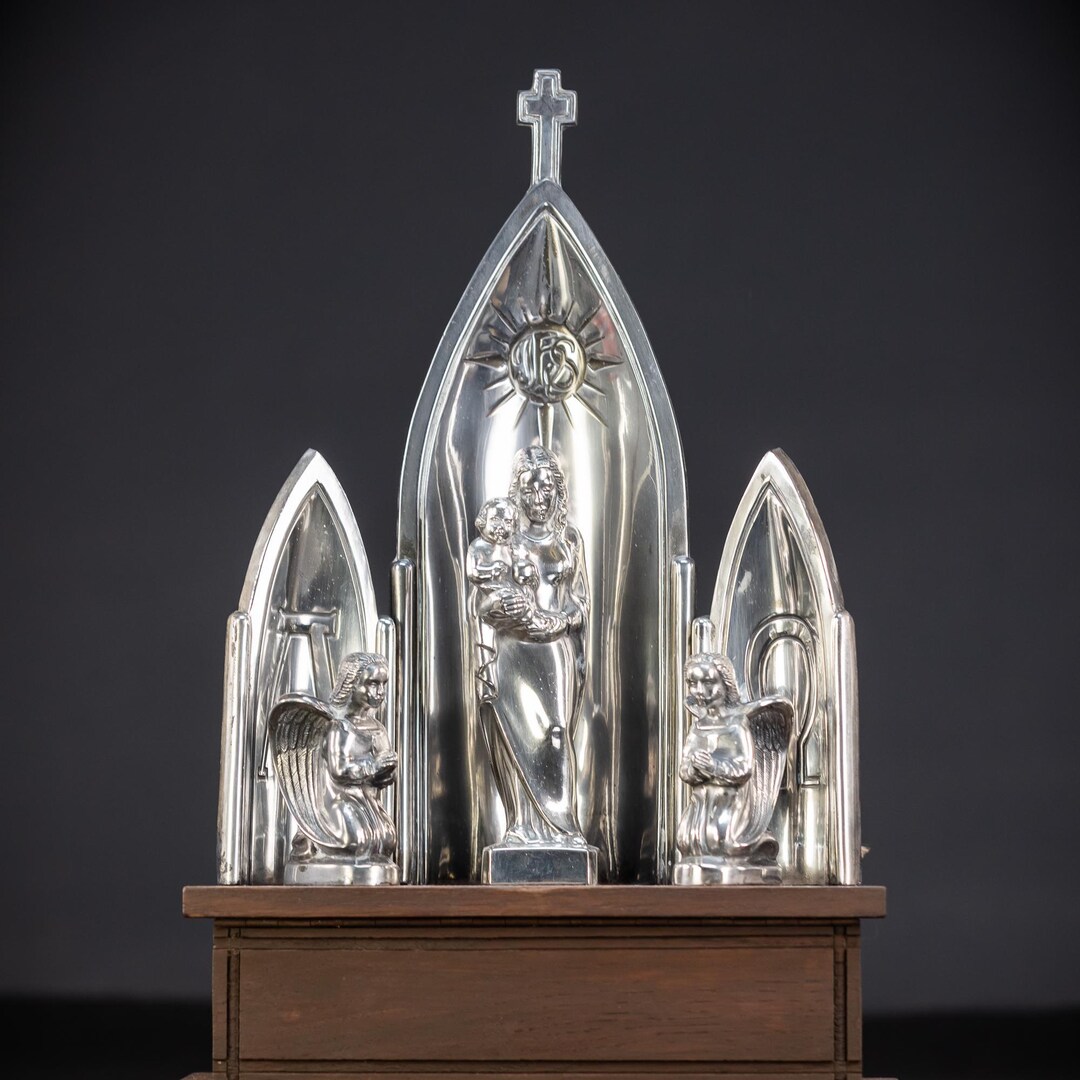 Virgin Mary Baby Jesus Musical Box | Vintage Madonna Infant Christ ...