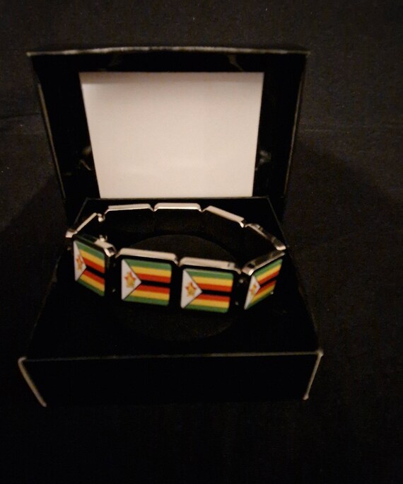 Zimbabwe Flags Expandable Bracelet - Etsy