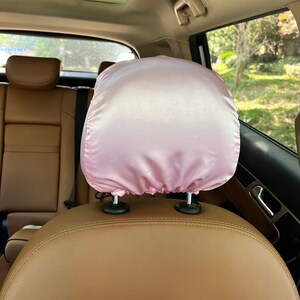 Reversible Satin Car Headrest Cover Adjustable-pink - Etsy