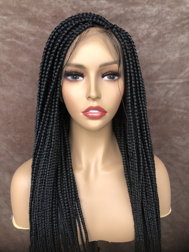 Small Box Braided Full Lace Wig Braids Wig With Full Lace Etsy