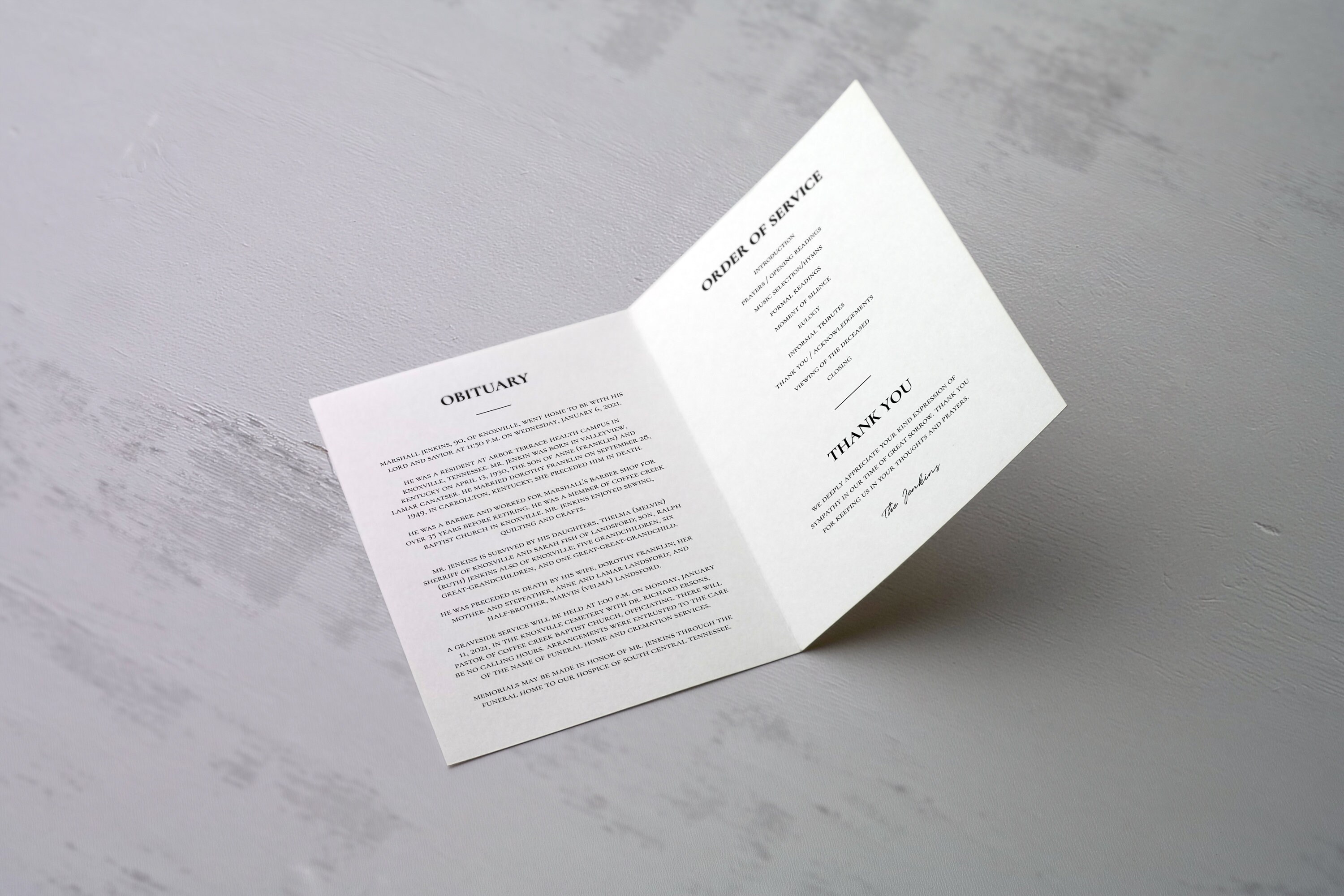 Minimalist Funeral Program Template Editable Digital Printable Corjl ...