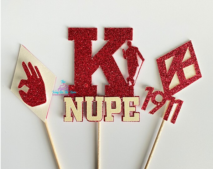 Kappa Cupcake Toppers|fraternity Cupcake Toppers - Etsy