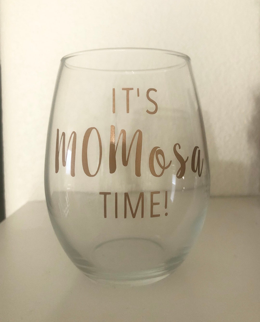 Momosa (mimosa) Time Stemless Wine Glass - Etsy