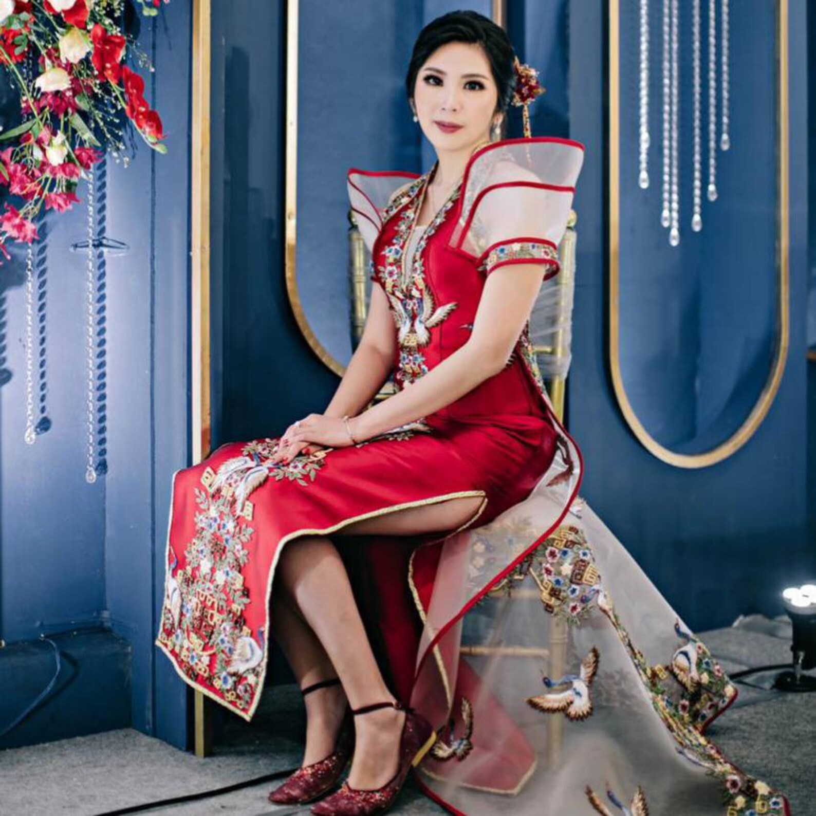 Bride Cheongsam Chinese Hair Stick, Oriental Qi Pao Wedding Headdress ...