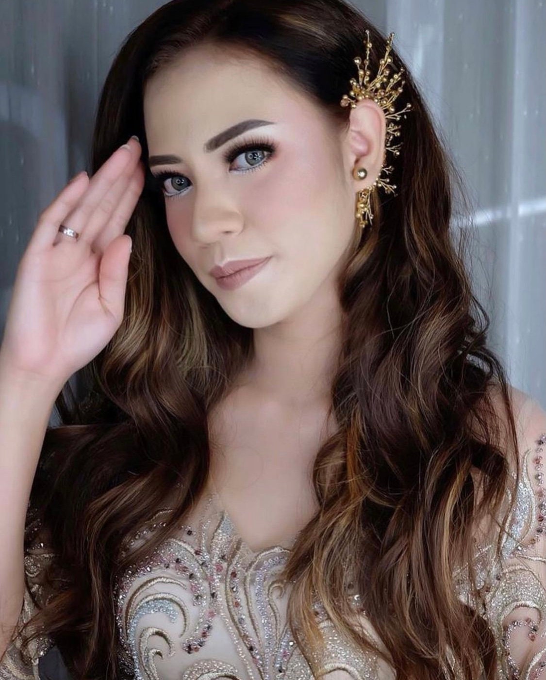 Pearl Ear Cuff, Gold Pearl Earring, Gold Ear Cuff, Festival Wedding ...