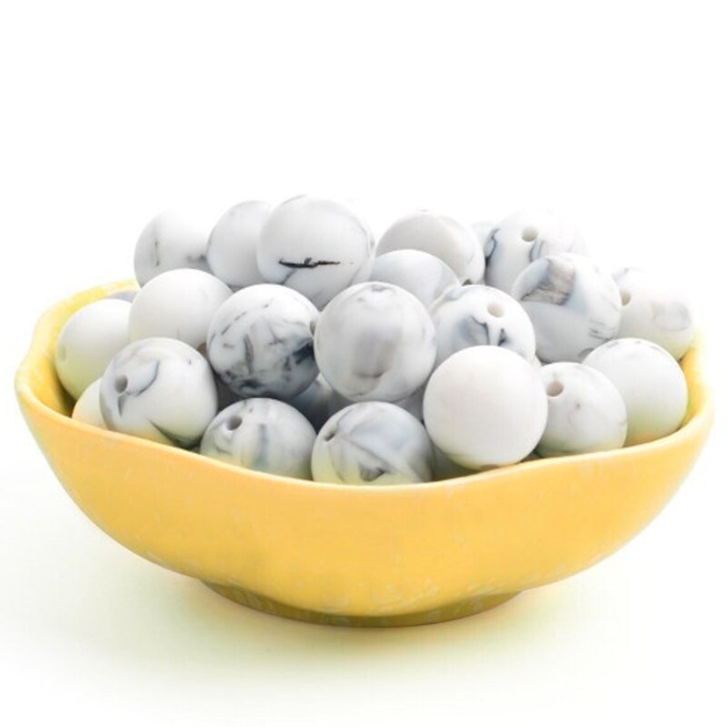 Marble Silicone Bead - Etsy