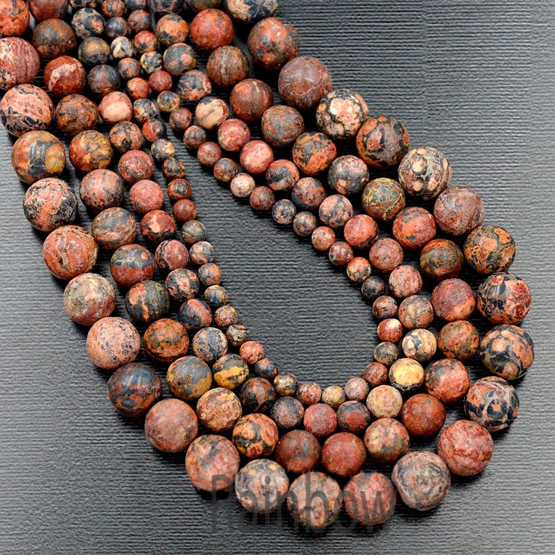 Natural Brown Leopard Skin Jasper Beads Fur 4mm 6mm 8mm 10mm - Etsy