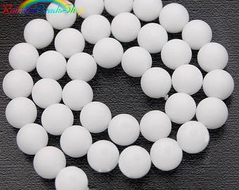 Matte White Beads | Etsy