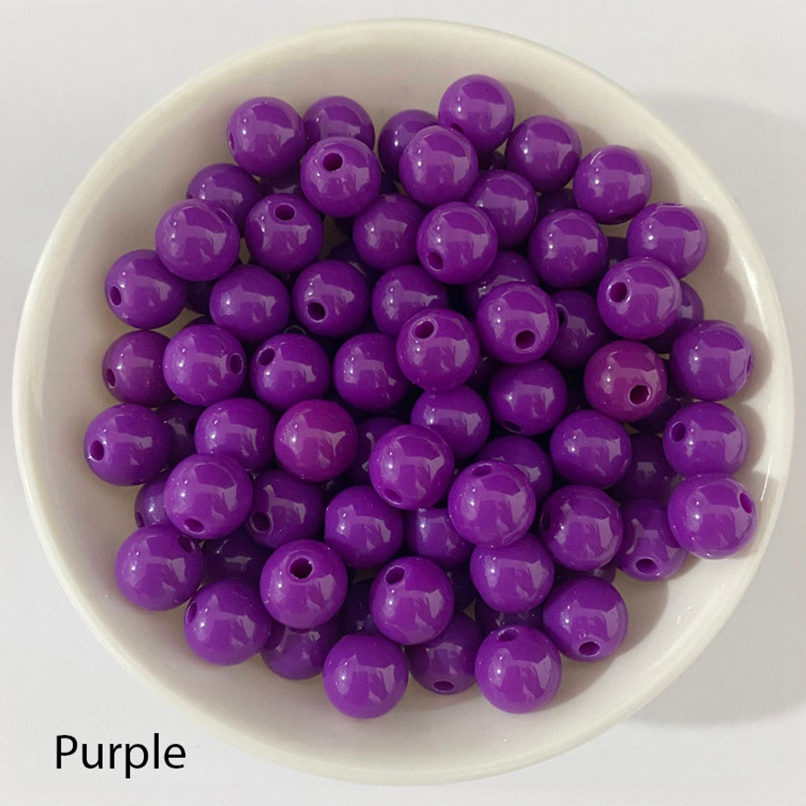 Acrylic Shine Beads, Neon Pick Color Resin, 4-10mm Assorted Smooth ...
