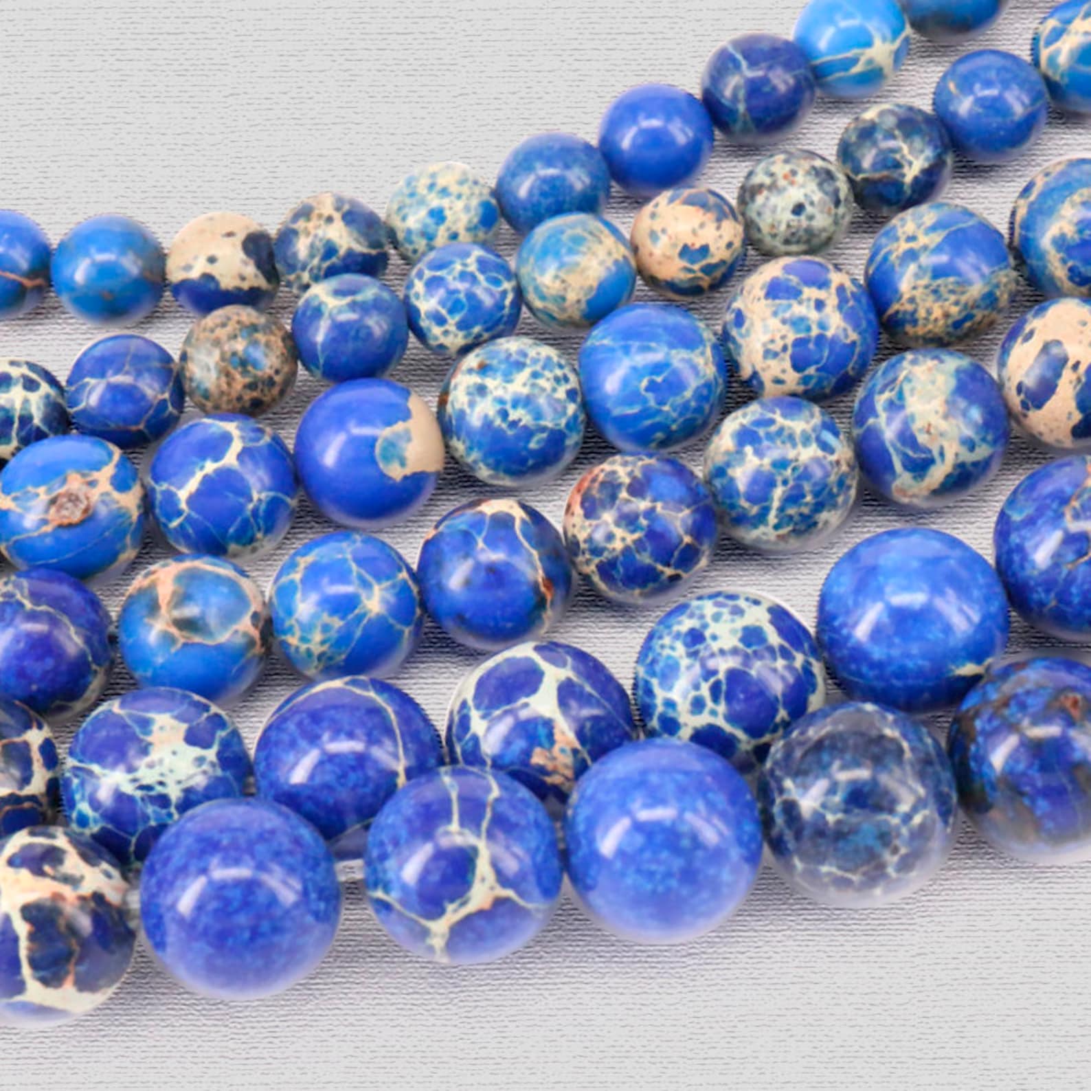 Galaxy Sea Sediment Dark Blue Jasper Beads, Blue Stone Beads, Stone ...