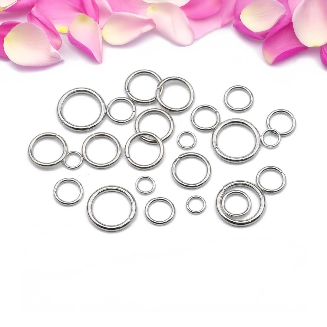 3-10mm Stainless Steel Open Jump Rings, Split Round Circle Jewelry ...