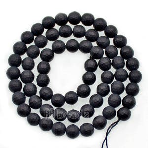 Natural Faceted Matte Black Onyx Beads Onix Gem 4mm 6mm 8mm - Etsy
