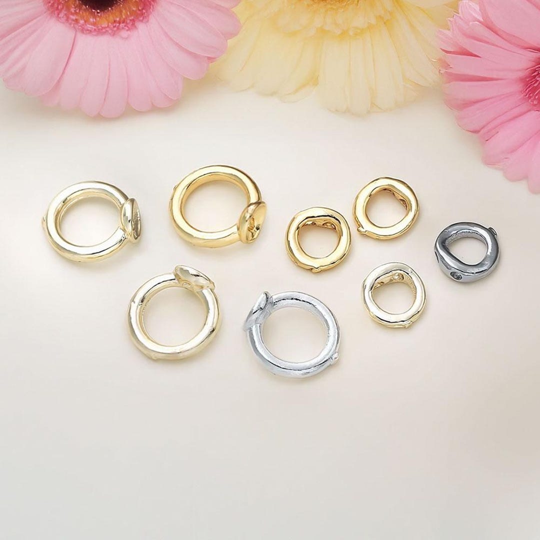 Double Hole Bead Tip Connectors, 14K 18K Gold Color Plated Brass End ...