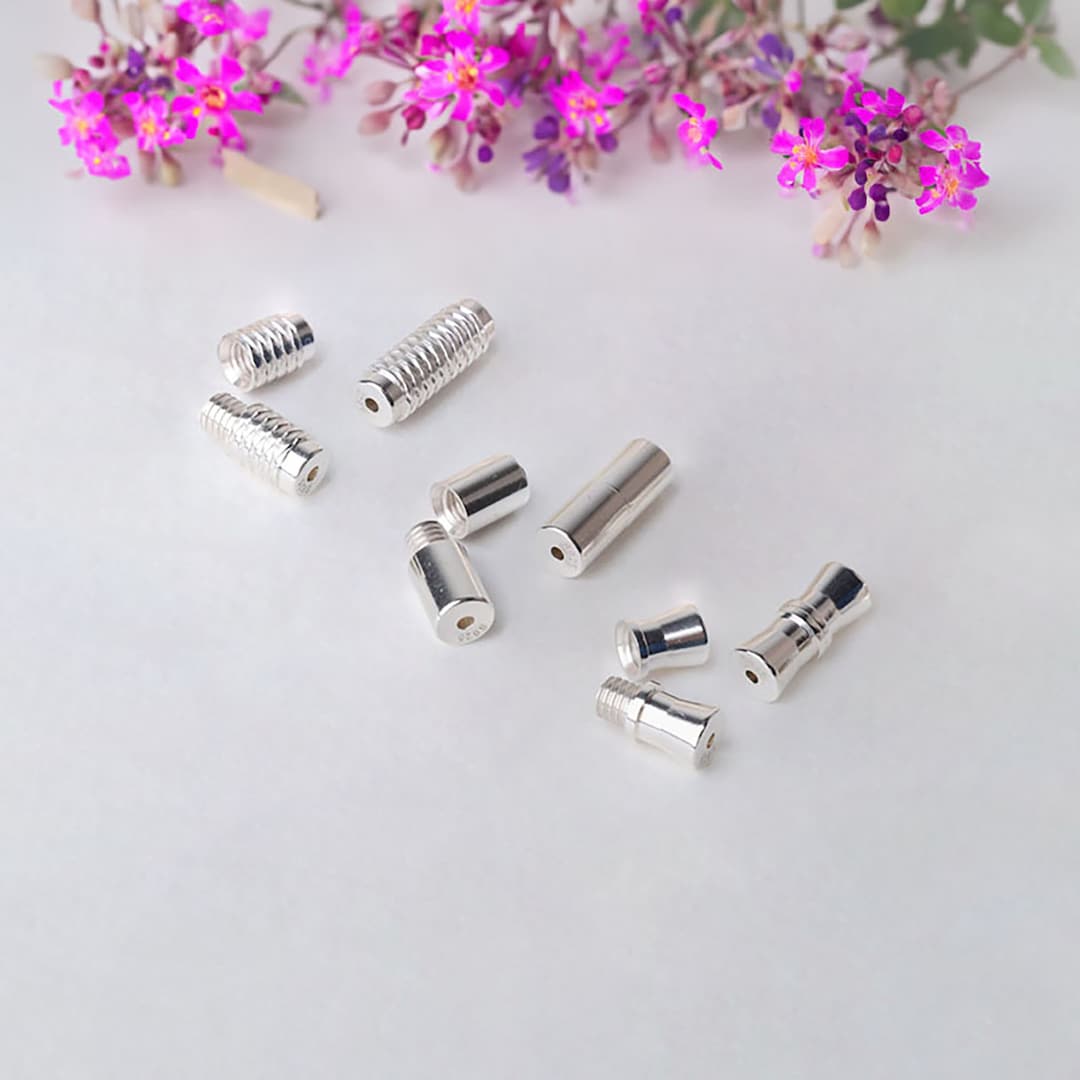 925 Sterling Silver Screw Barrel Clasp, for Necklace / Bracelet Jewelry ...