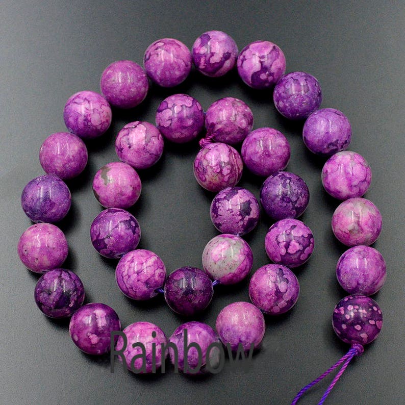 Purple Jasper Beads, 4mm 6mm 8mm 10mm 12mm Round Purple Jasper Beads ...