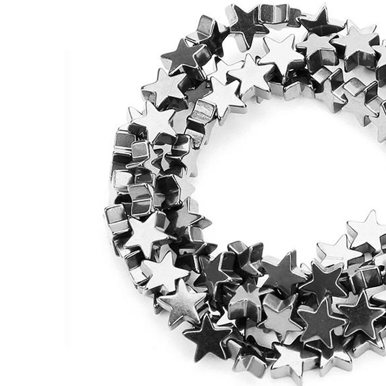 Pyrite Color Flat Star Hematite Loose Gemstone Beads 4mm 6mm - Etsy