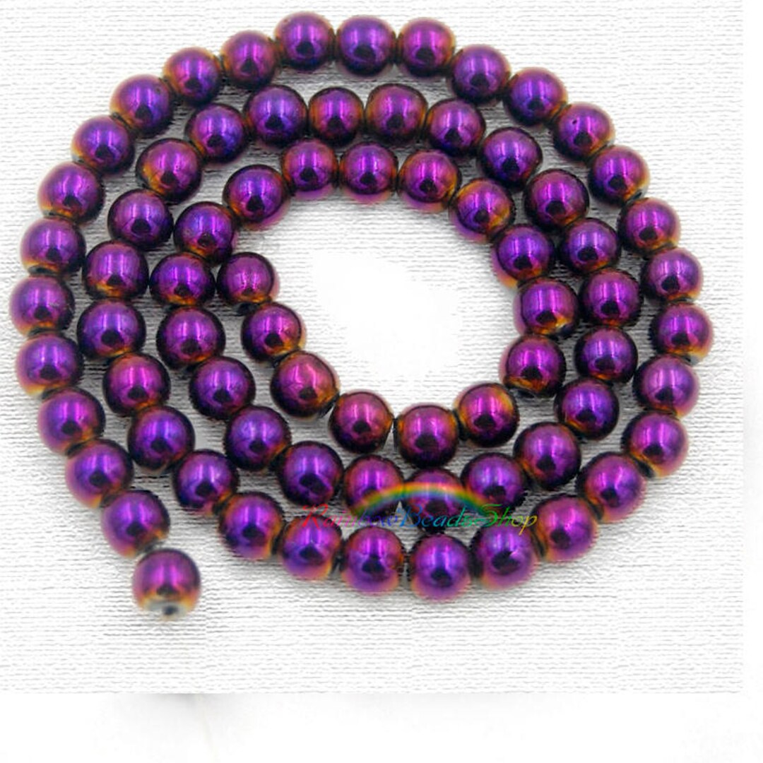 Natural Purple Hematite Beads, 2mm 3mm 4mm 6mm 8mm 10mm Round Hematite ...