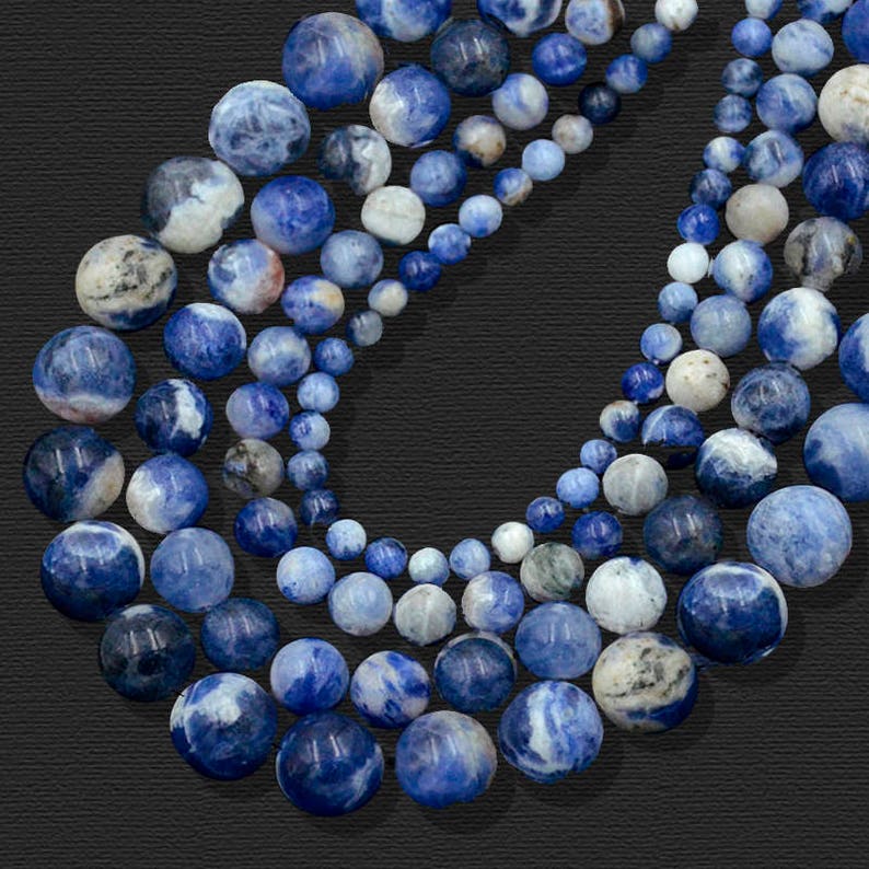 Natural Blue Sodalite Beads Blue Gemstone Beads Stone Beads - Etsy