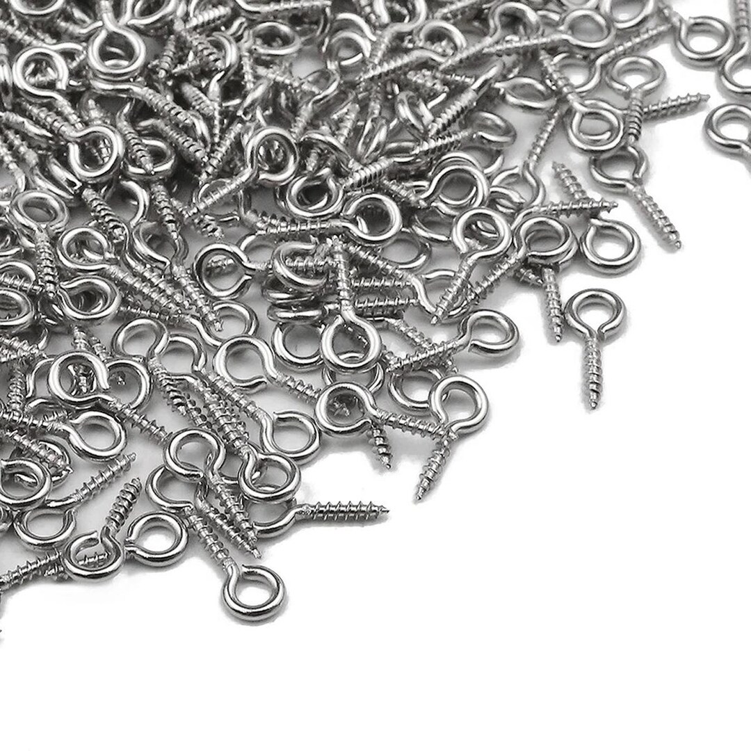 8-12mm Stainless Steel Screw Eye Pins, Durable Eyelets Bails for DIY ...