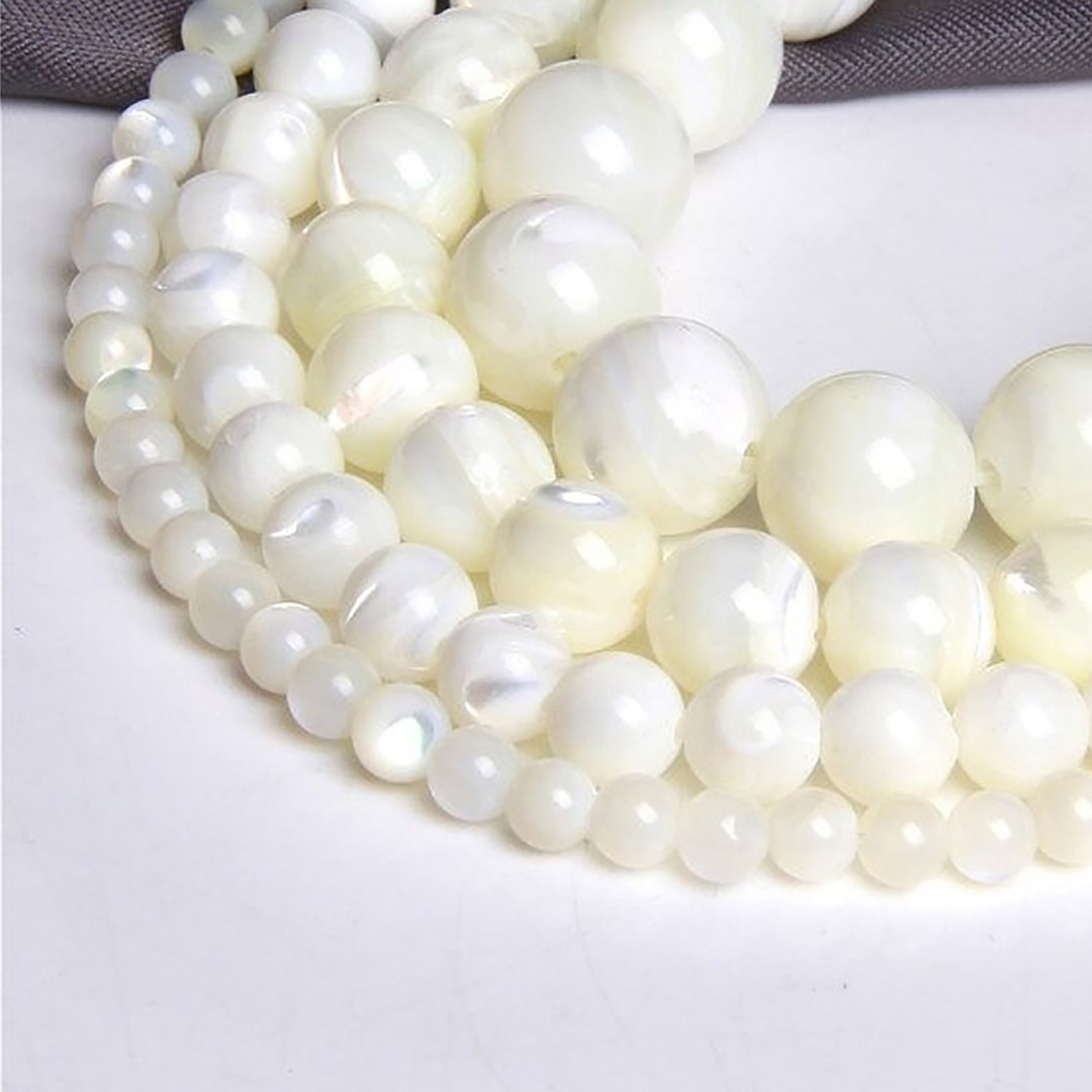 Mother of Pearl Mop Shell Beads, 2mm 3mm 4mm 6mm 8mm 10mm 12mm Round ...