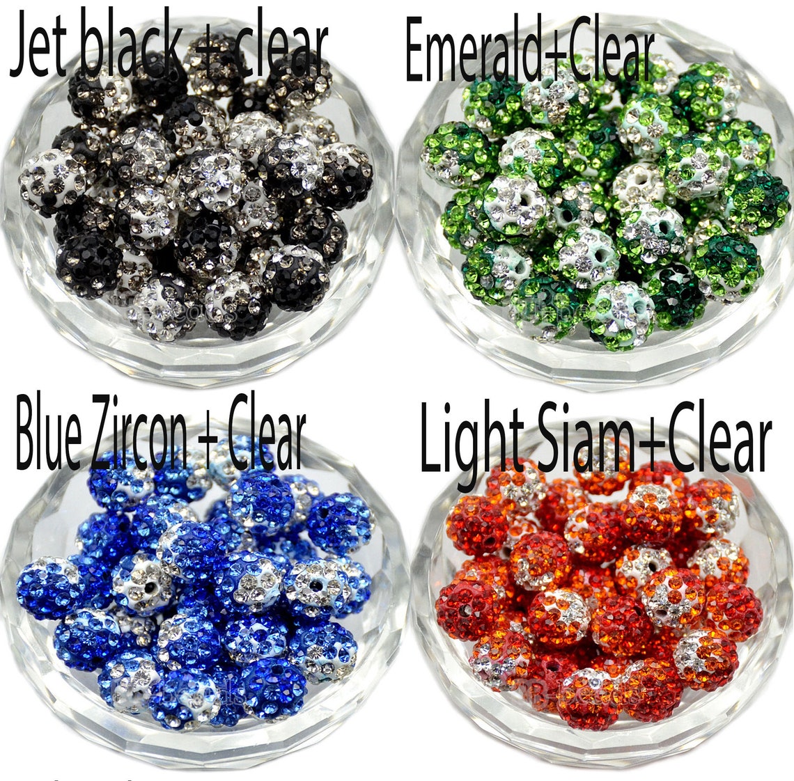 20pcs Crystal Rhinestone Round Beads 6mm 8mm 8mm 10mm 12mm - Etsy
