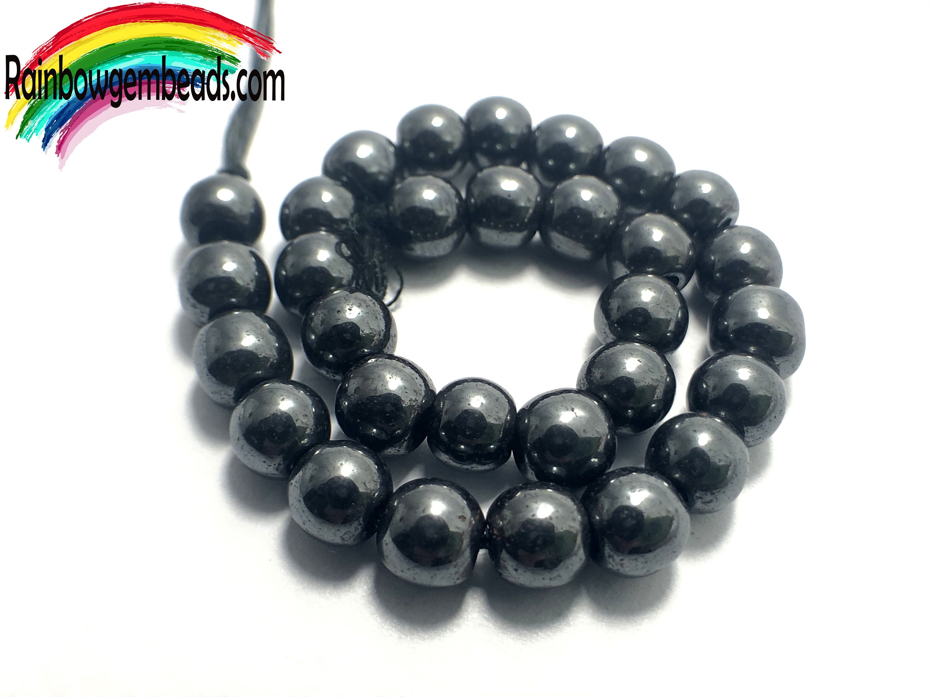 Natural Black Hematite Beads Black Gemstone Beads Stone | Etsy