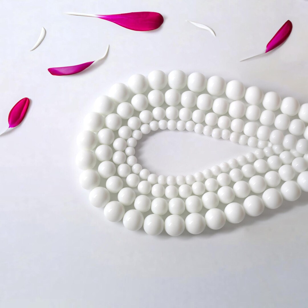 White Onyx Alabaster Beads, Gem 2mm 3mm 4mm 6mm 8mm 10mm Loose Stone ...