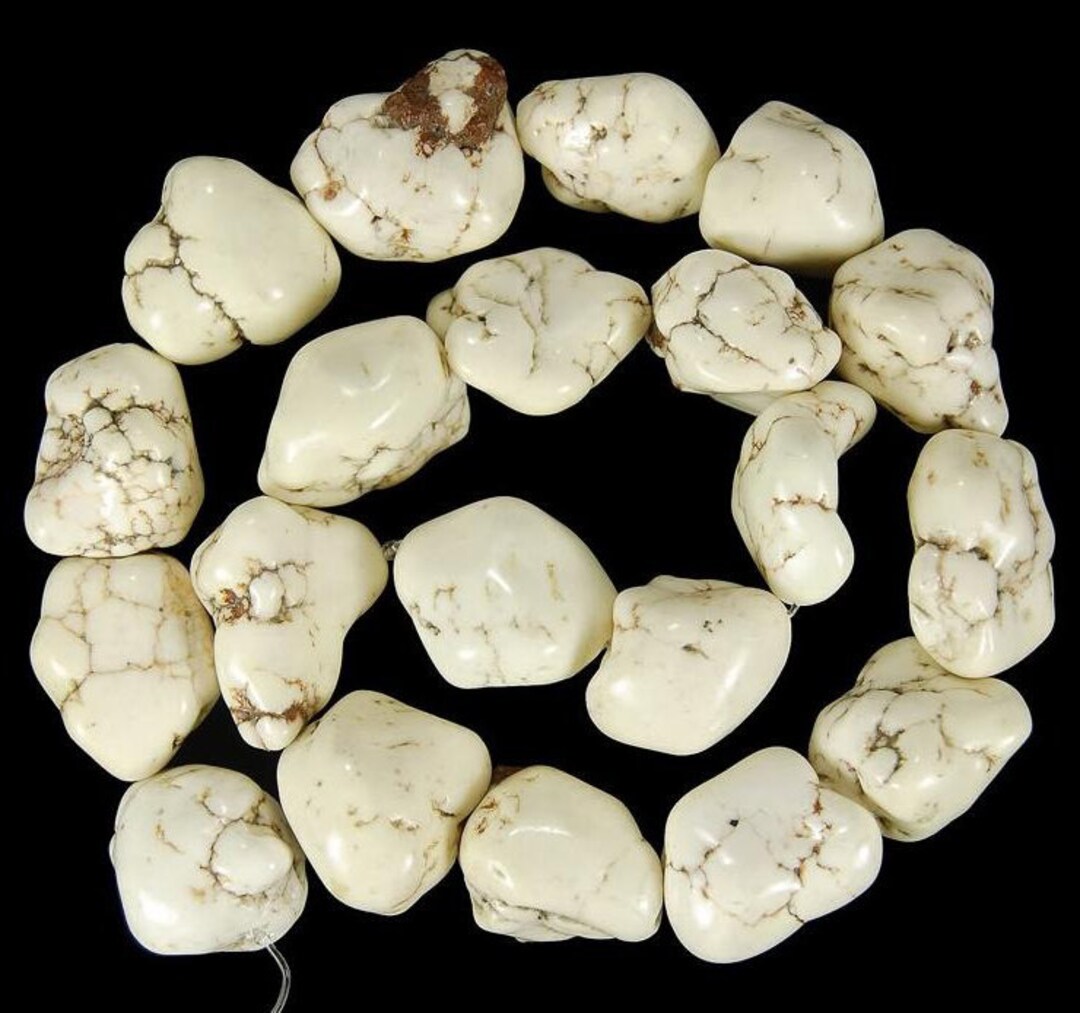 White Howlite Nugget Turquoise Freeformed Gemstone, 8x12mm 13x18mm ...