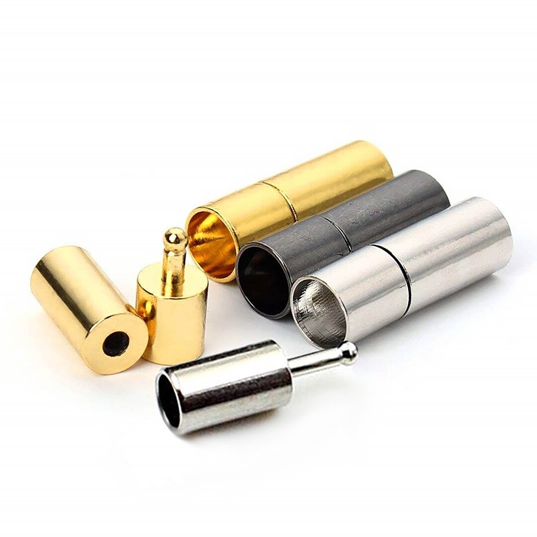 Barrel Bayonet Clasps, End Caps Clasp for Leather Cord and Jewelry ...
