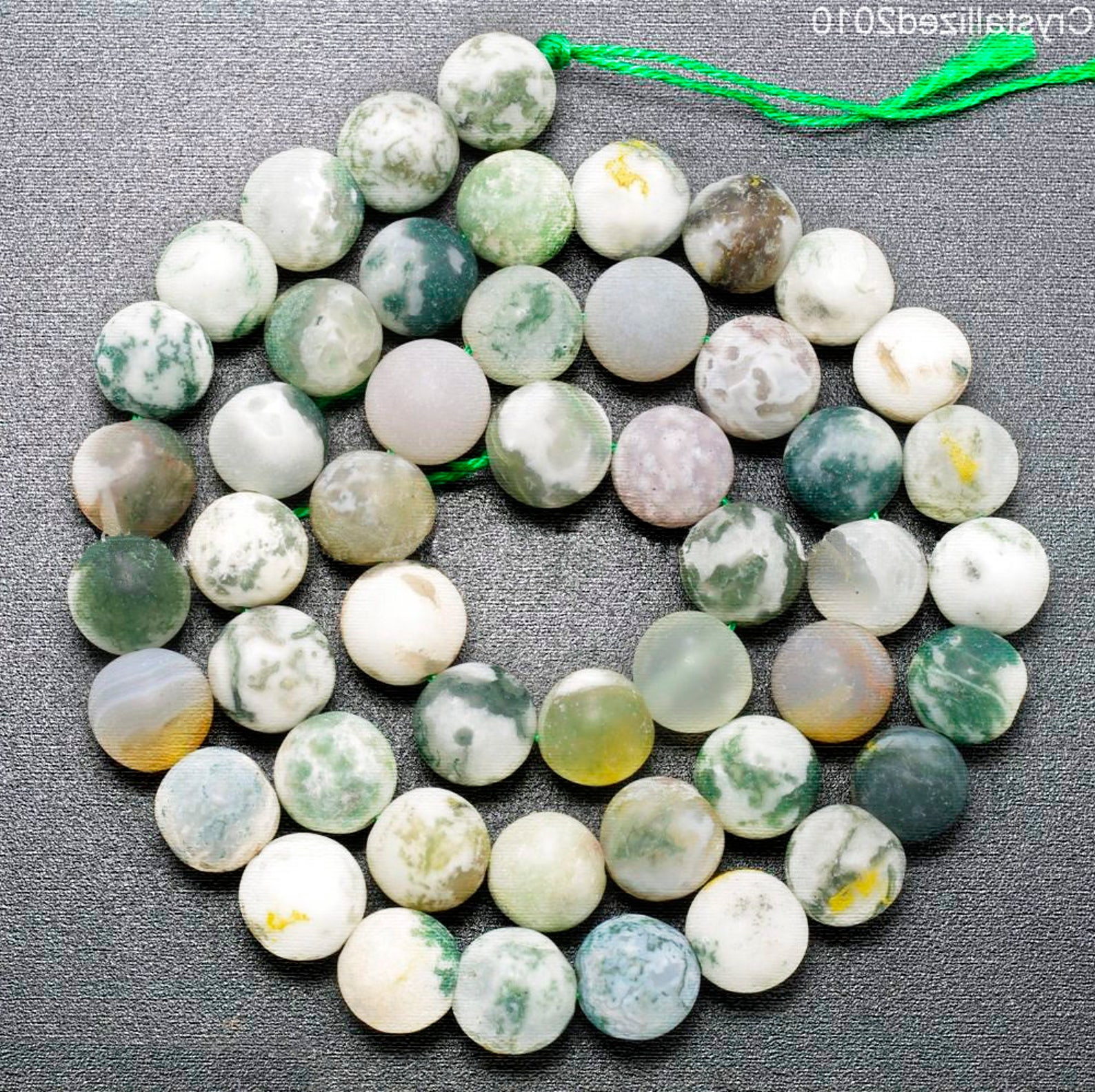 Matte Moss Agate Beads Green Gemstone Beads 4mm 6mm 8mm 10mm | Etsy