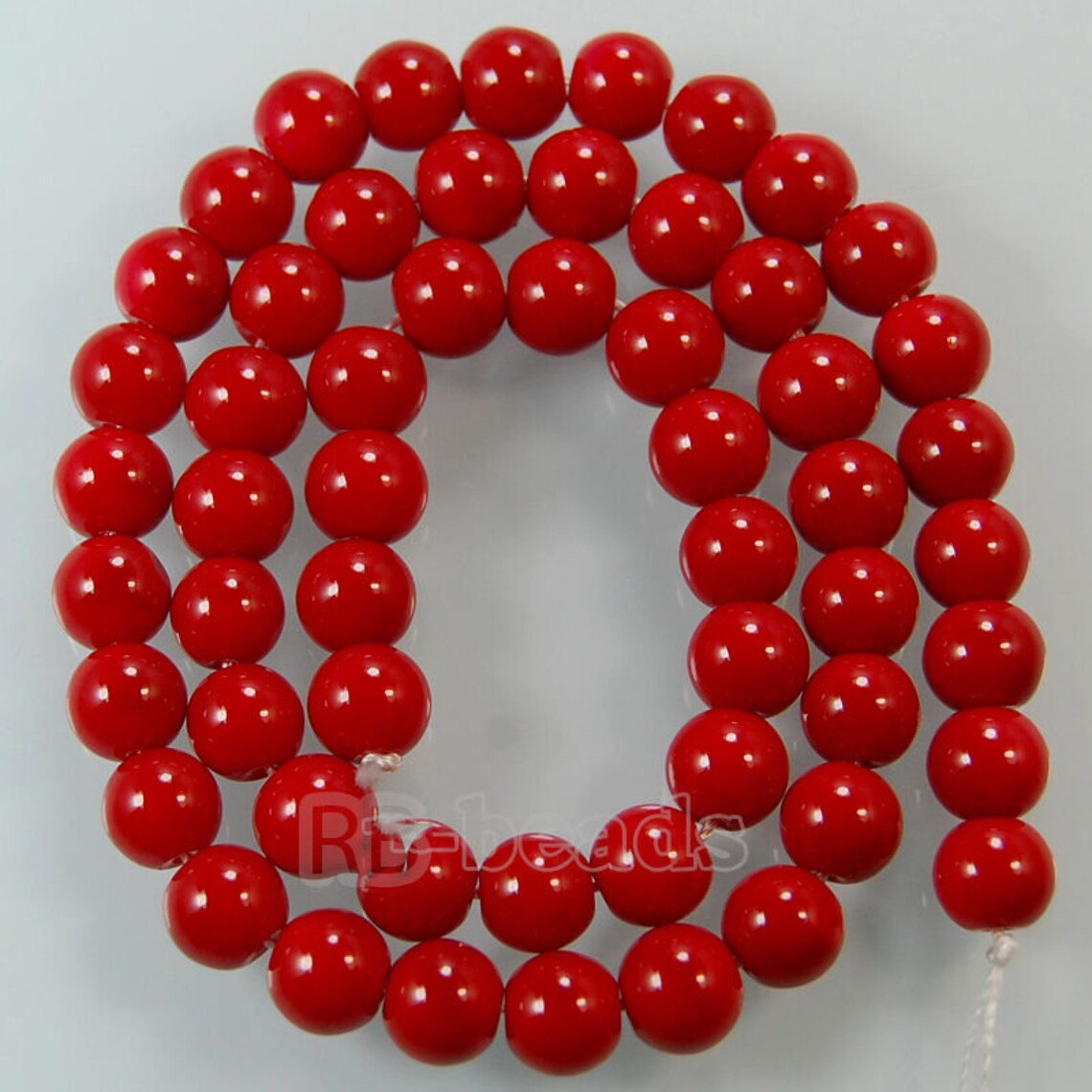 Red Coated Czech Glass Pearl Smooth Round Beads 4mm 6mm 8mm - Etsy