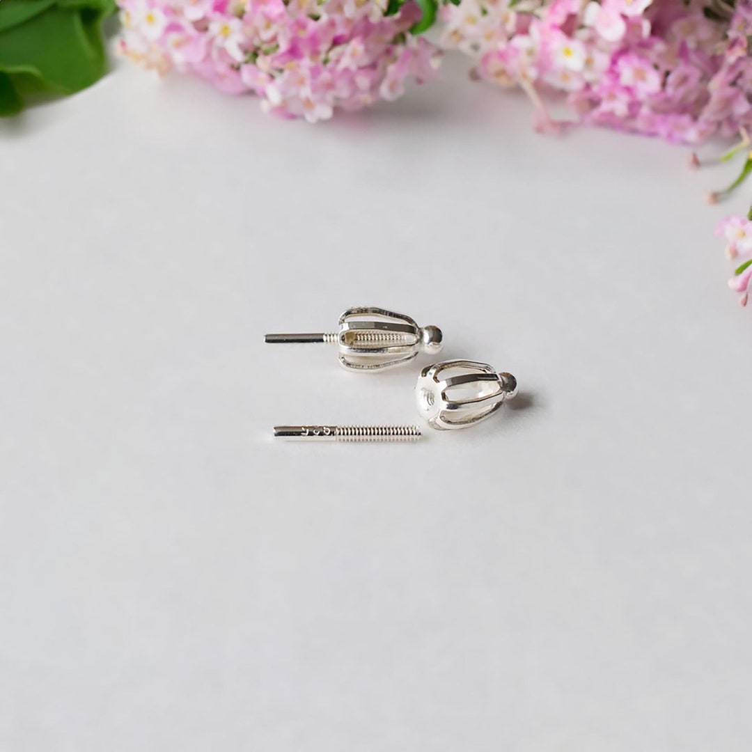 Screw Back Earring Backs 925 Sterling Silver: Keep Your Favorite ...