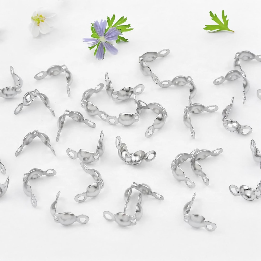 2-3mm Stainless Steel Clamshell Crimp Covers Calottes, Surgical Knot ...