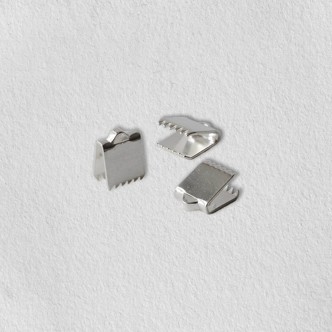 Fold Over Clasp, Ribbon End Clamp, 925 Sterling Silver - Etsy