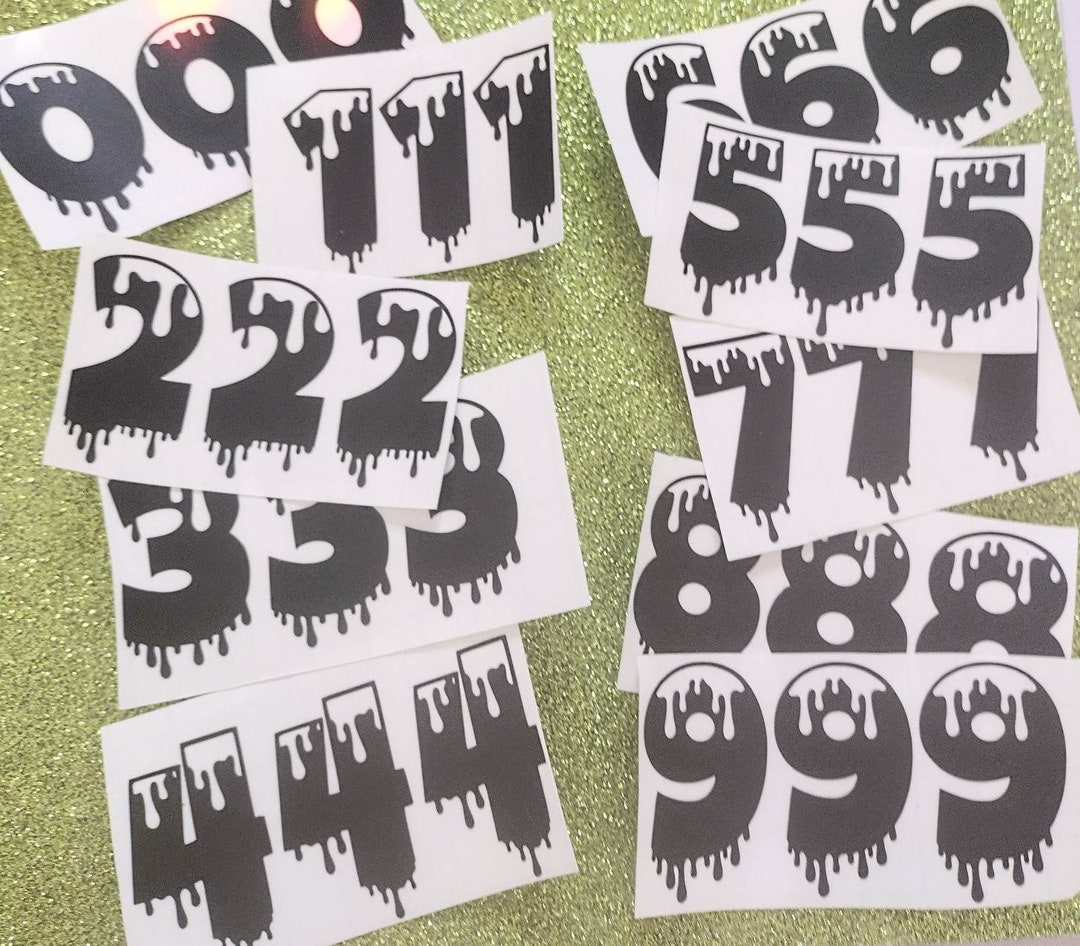 Angel Numbers in Drip Font - Etsy