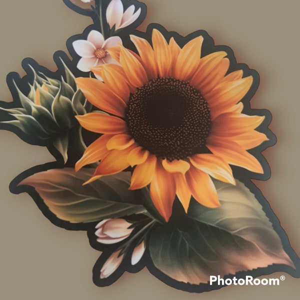 Large Sunflower Stickers - Etsy