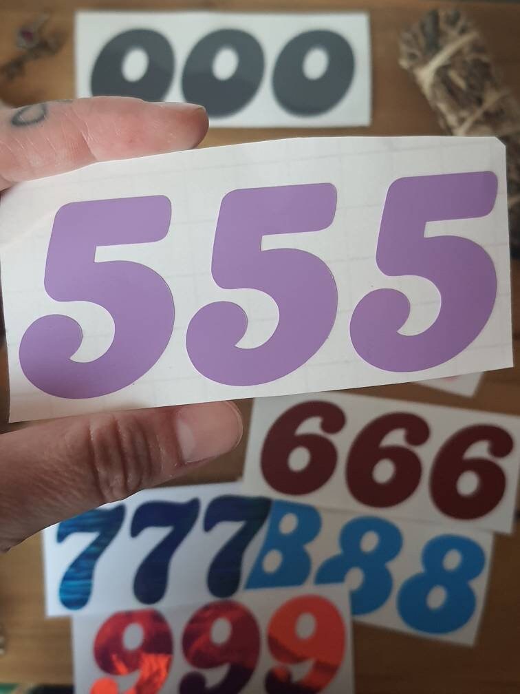 Angel Numbers Vinyl Stickers in Retro Font - Etsy
