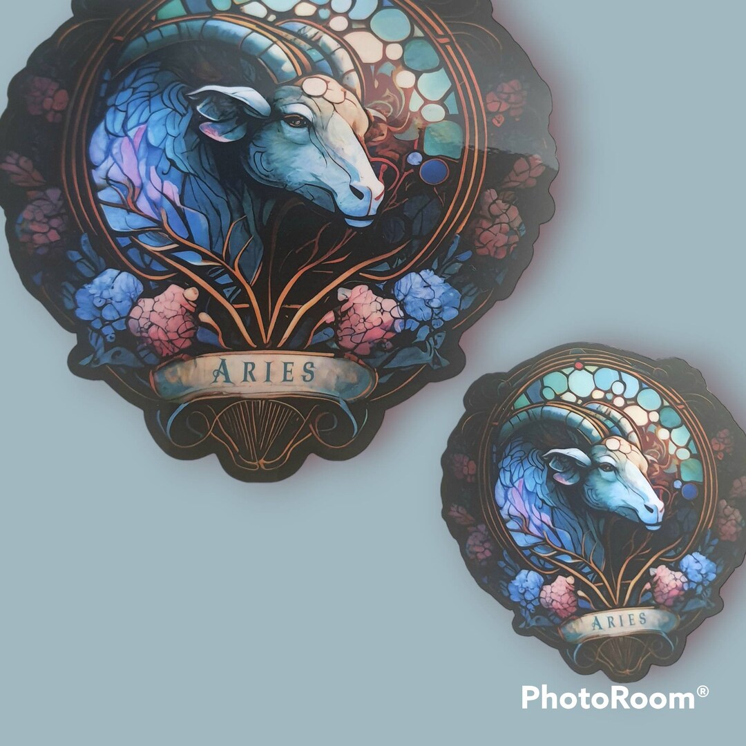 Aries Stickers Large, Medium, and Small Sizes - Etsy