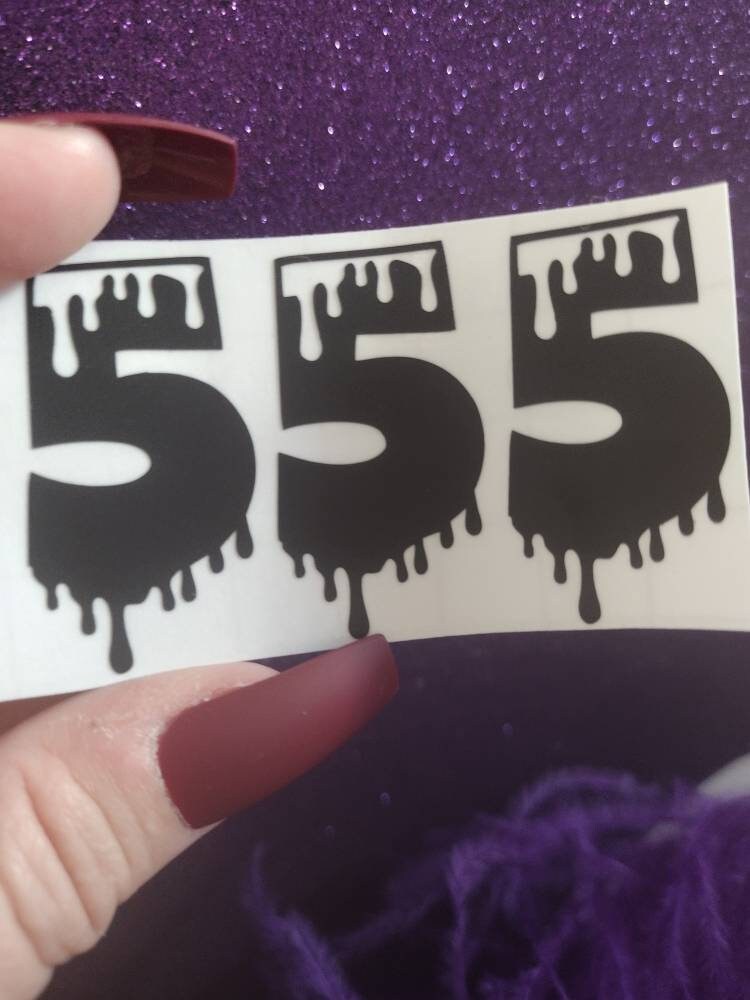 Angel Numbers in Drip Font | Etsy